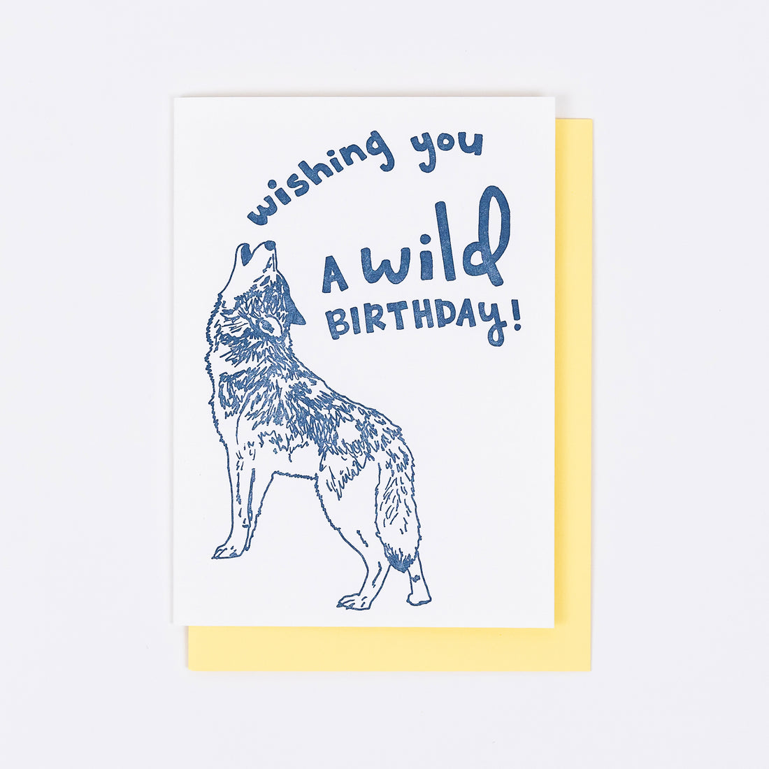 Birthday Letterpress Greeting Card: Wild Wolf – Macon York Press